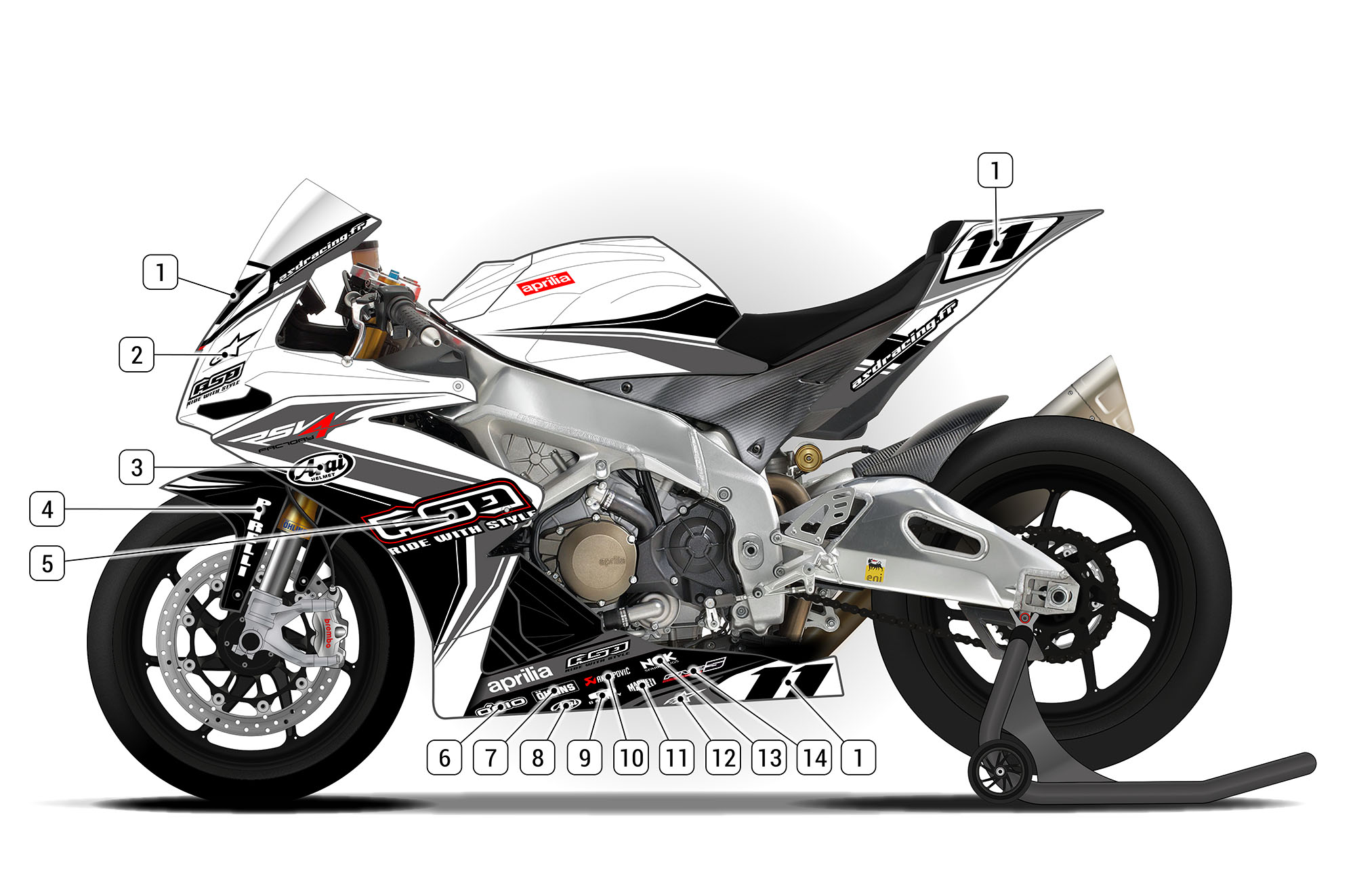 Aprilia RSV4 1000 2009/14 | ASD Racing