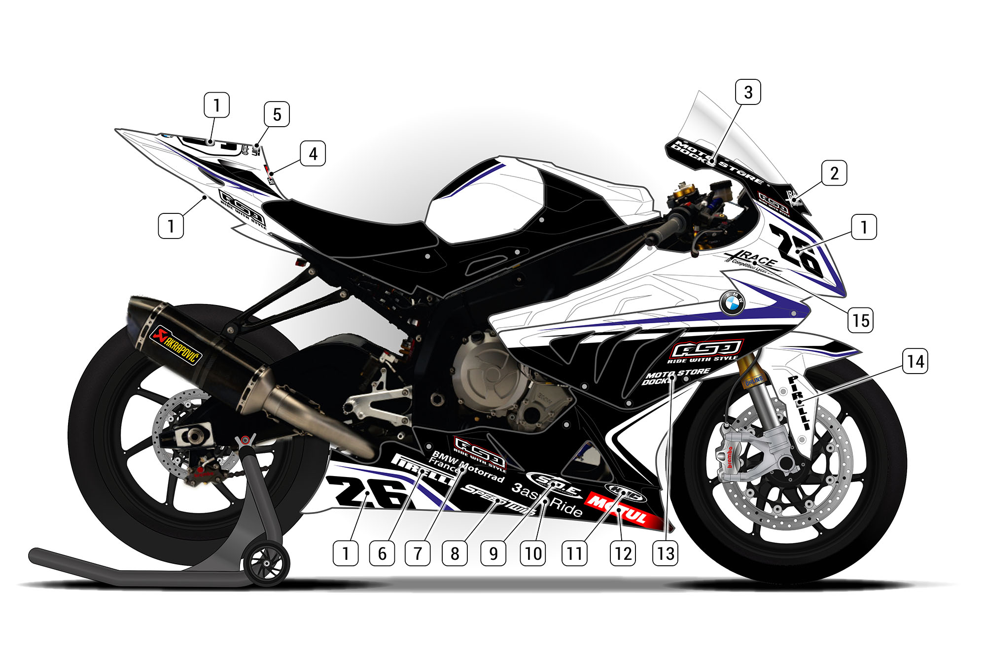 BMW S1000RR 2012/14 D1 | ASD Racing