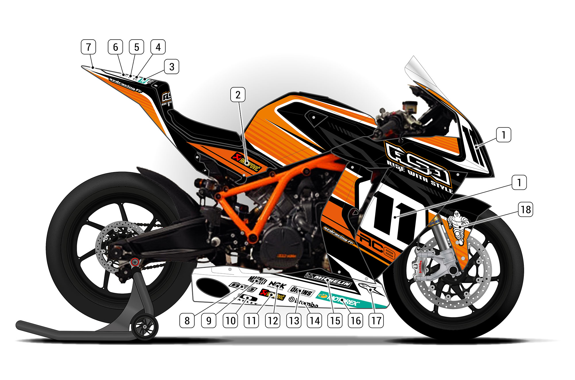 KTM RC8 2009/12 | ASD Racing