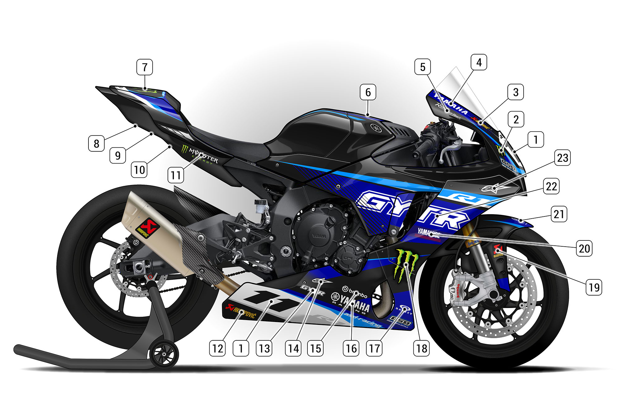 Yamaha R1 2020/24 D1 | ASD Racing