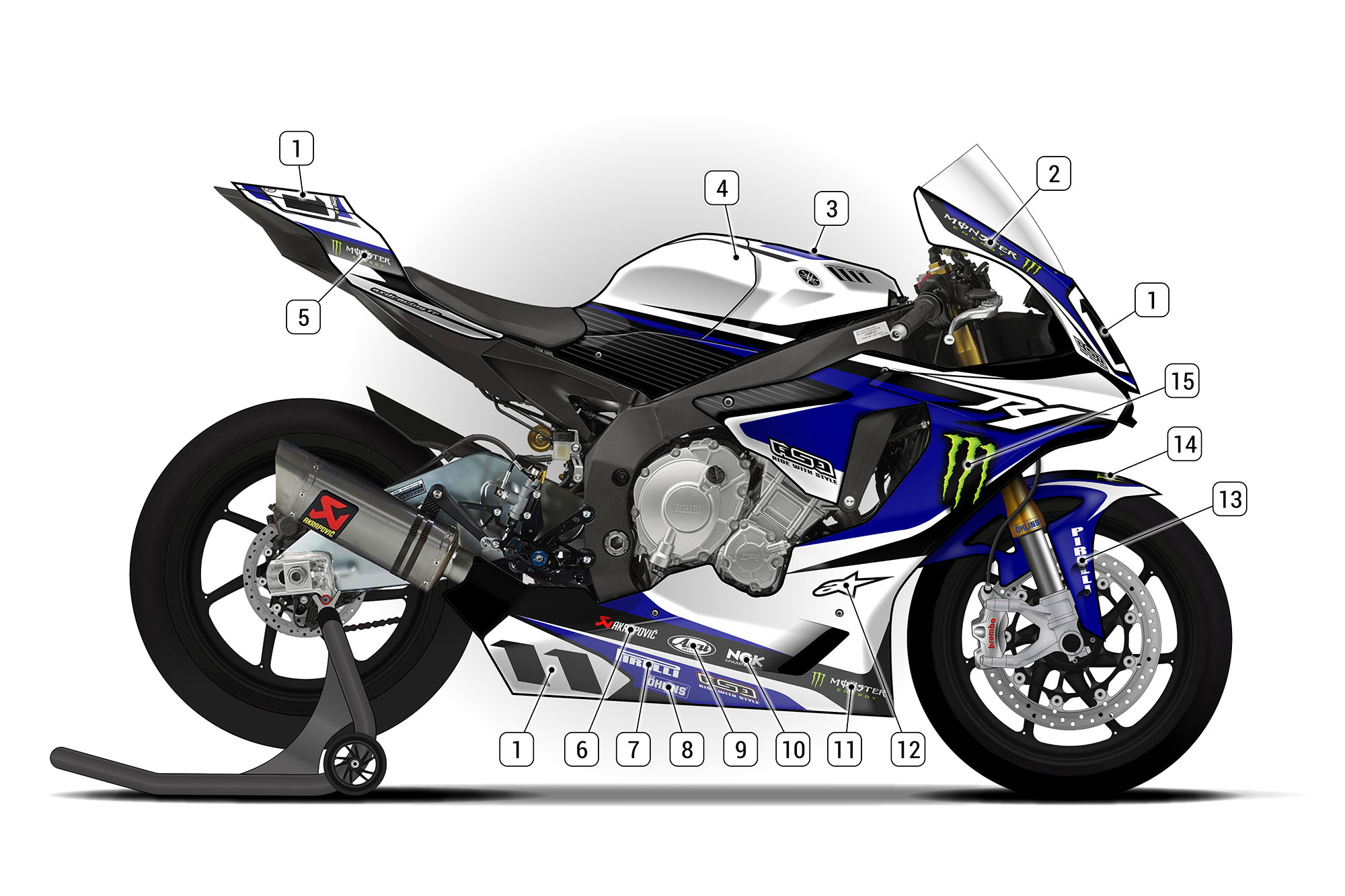 Yamaha R1 2015/19 | ASD Racing