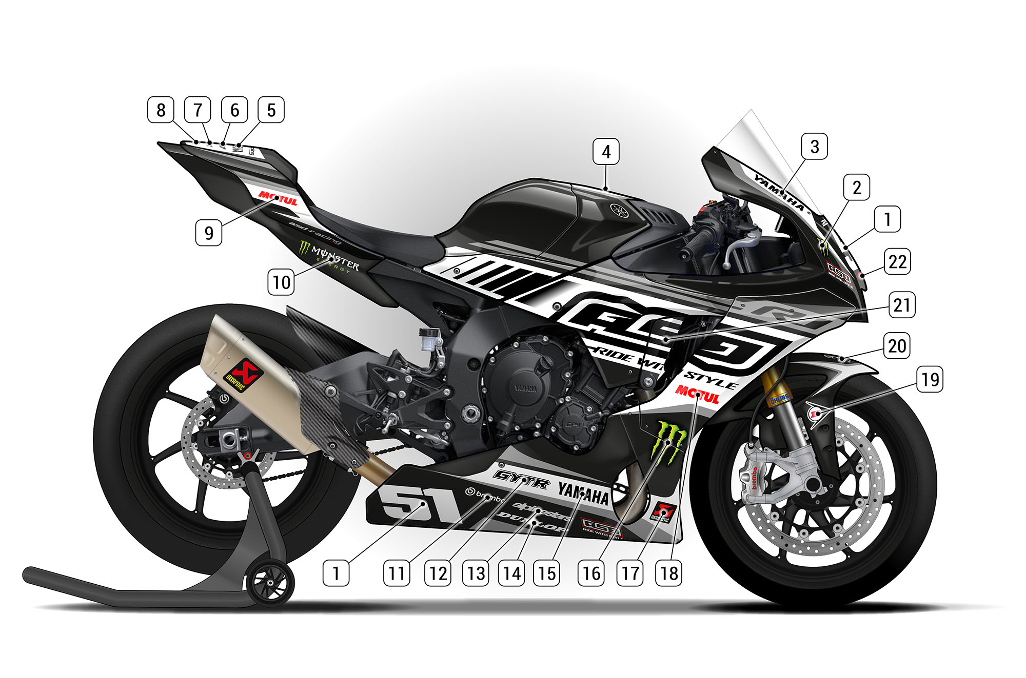 Yamaha R1 2020/24 D2 | ASD Racing