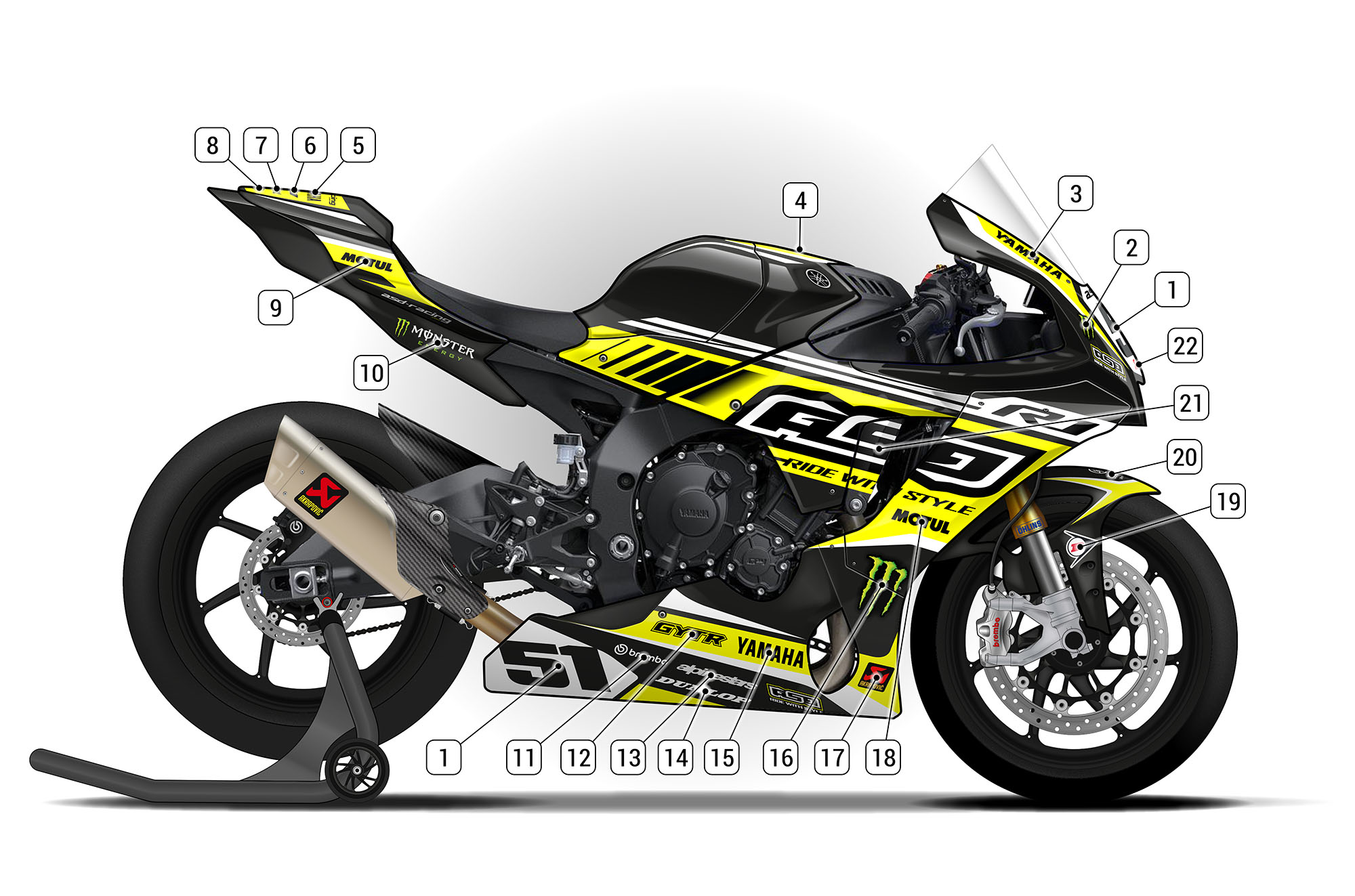 Yamaha R1 2020/24 D2 | ASD Racing